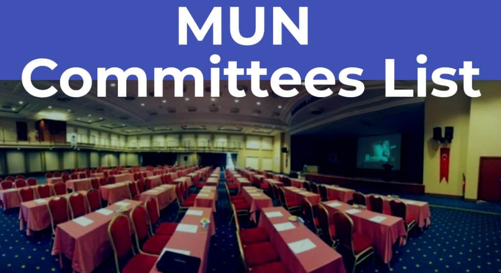 MUN Committees List - WiseMee